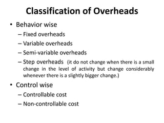 Cost Analysis and Control | PPTX