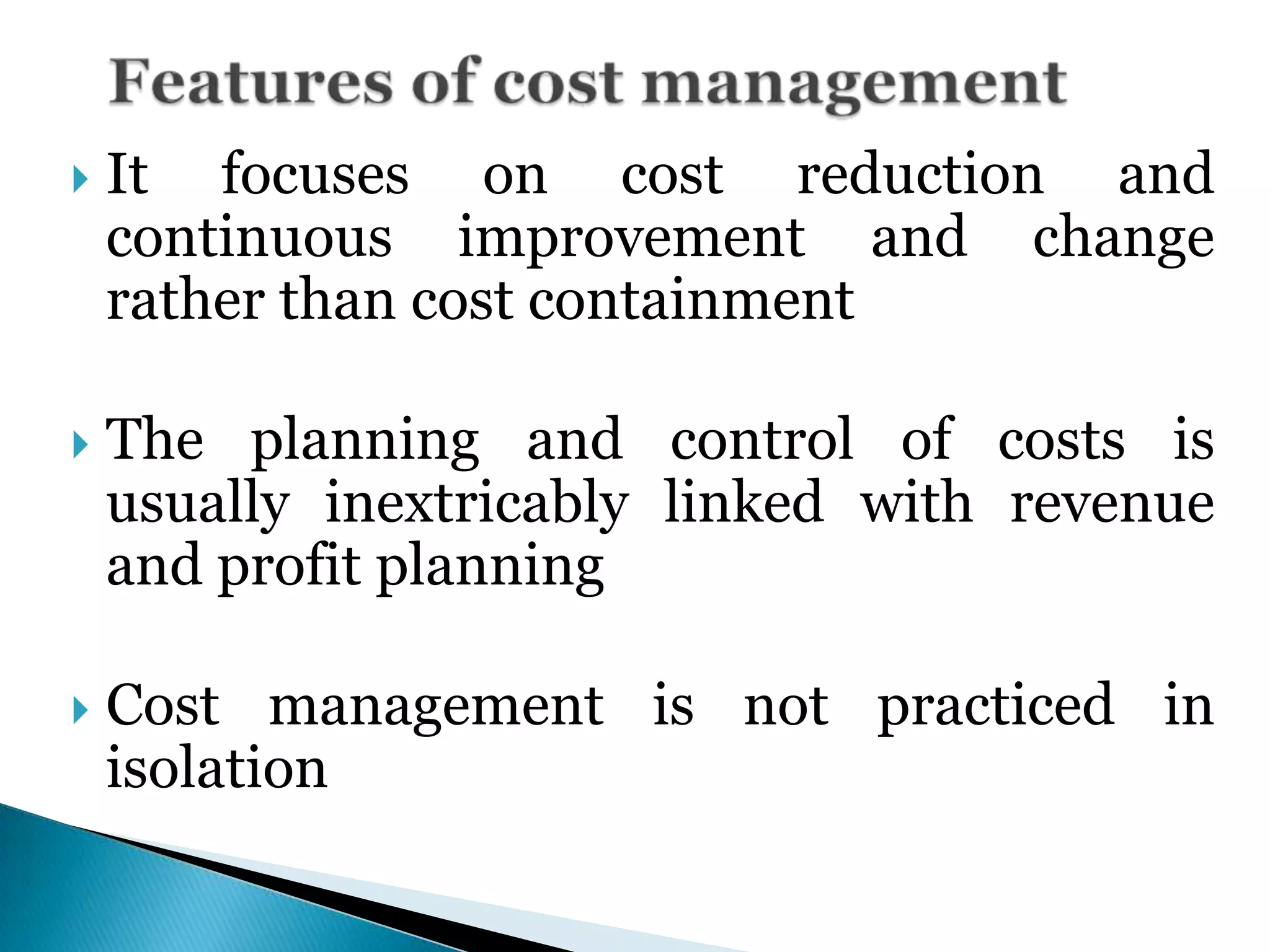 Cost analysis & management rev | PPT