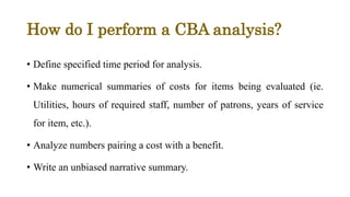 Cost and benefit analysis | PPTX