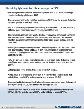 LR - Cost and Benefits Of Individual and Family Health Insurance Plans ...