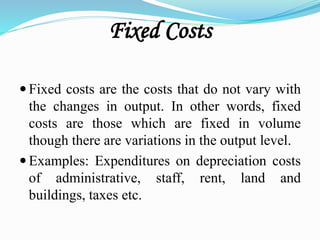 Cost and it's types | PPTX