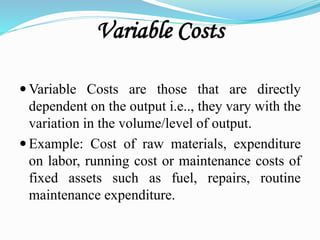 Cost and it's types | PPTX