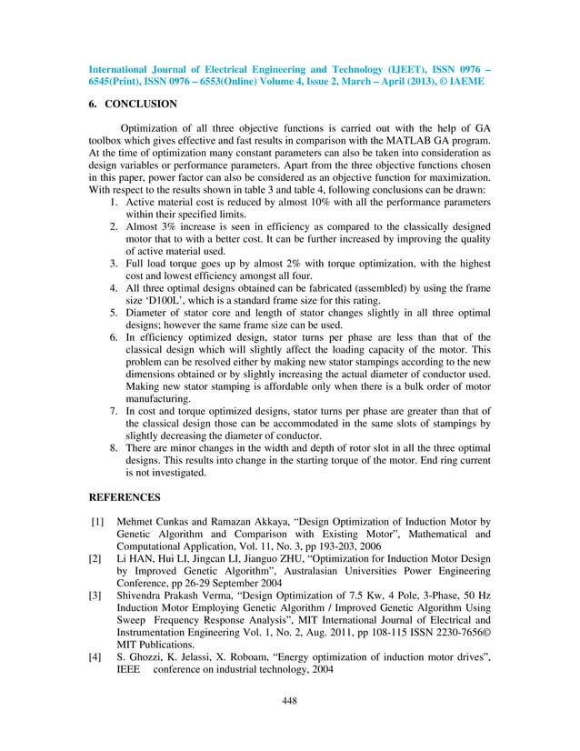 Cost And Performance Optimization Of Induction Motor Using Genetic Pdf
