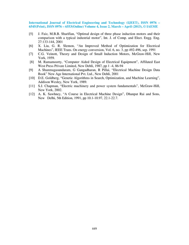 Cost And Performance Optimization Of Induction Motor Using Genetic Pdf