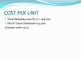 Cost and revenue model | PPTX
