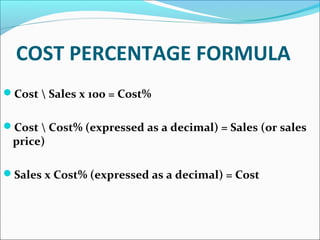 Cost and sales concepts | PPT