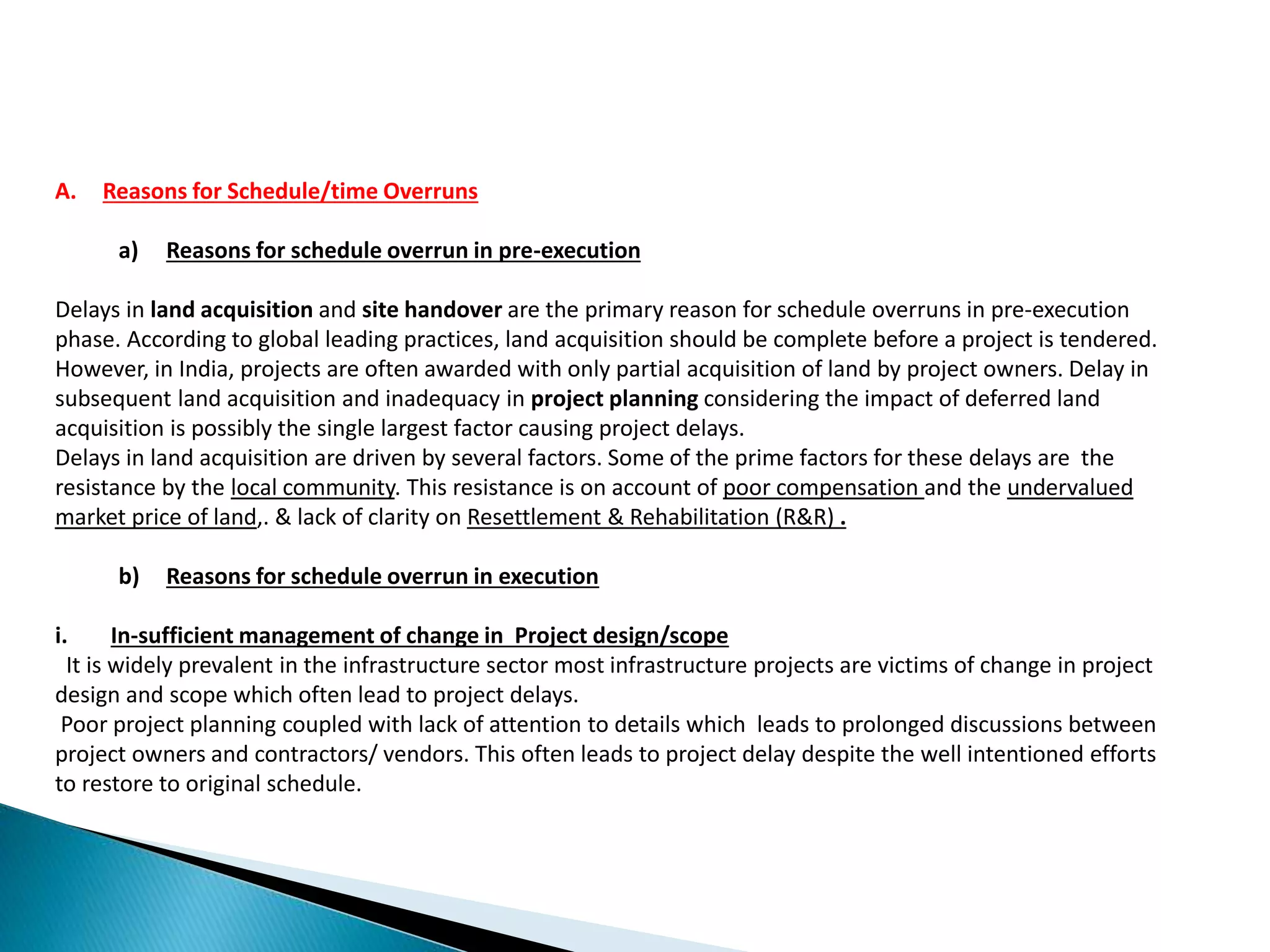 Cost and time overruns in indian construction industry | PPTX