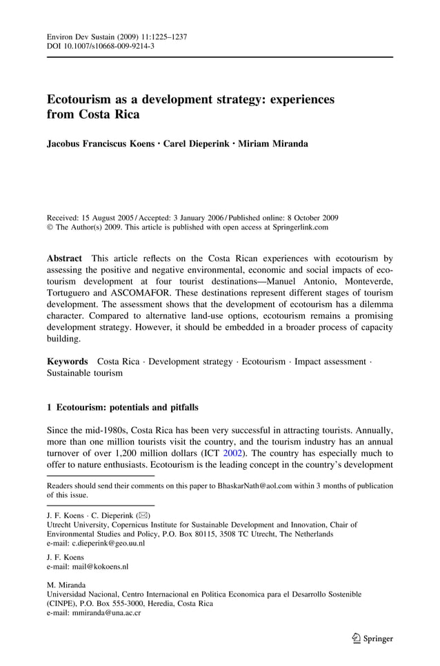 Costa rica case study 1 | PDF