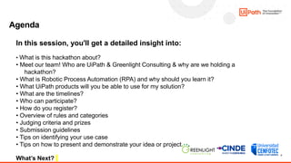 Costa Rica RPA and AI Hackathon 2023 Hackathon Awareness Session | PPT