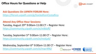 Costa Rica RPA Training and AI Hackathon 2023 Information | PDF