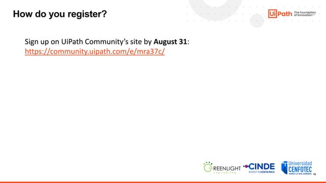 Costa Rica RPA Training and AI Hackathon 2023 Information | PPT