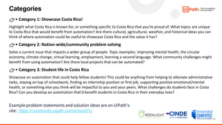 Costa Rica RPA Training and AI Hackathon 2023 Information | PDF