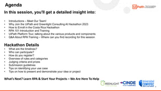 Costa Rica RPA Training and AI Hackathon 2023 Information | PDF