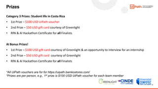 Costa Rica RPA Training and AI Hackathon 2023 Information | PDF