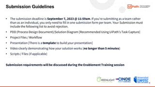 Costa Rica RPA Training and AI Hackathon 2023 Information | PDF