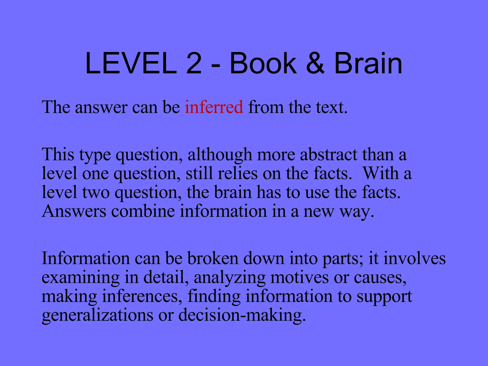 Costas Levels of Thinking | PPT