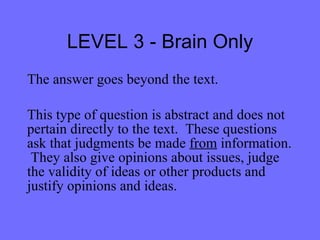 Costas Levels of Thinking | PPT