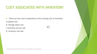 Cost associated with inventory | PPTX