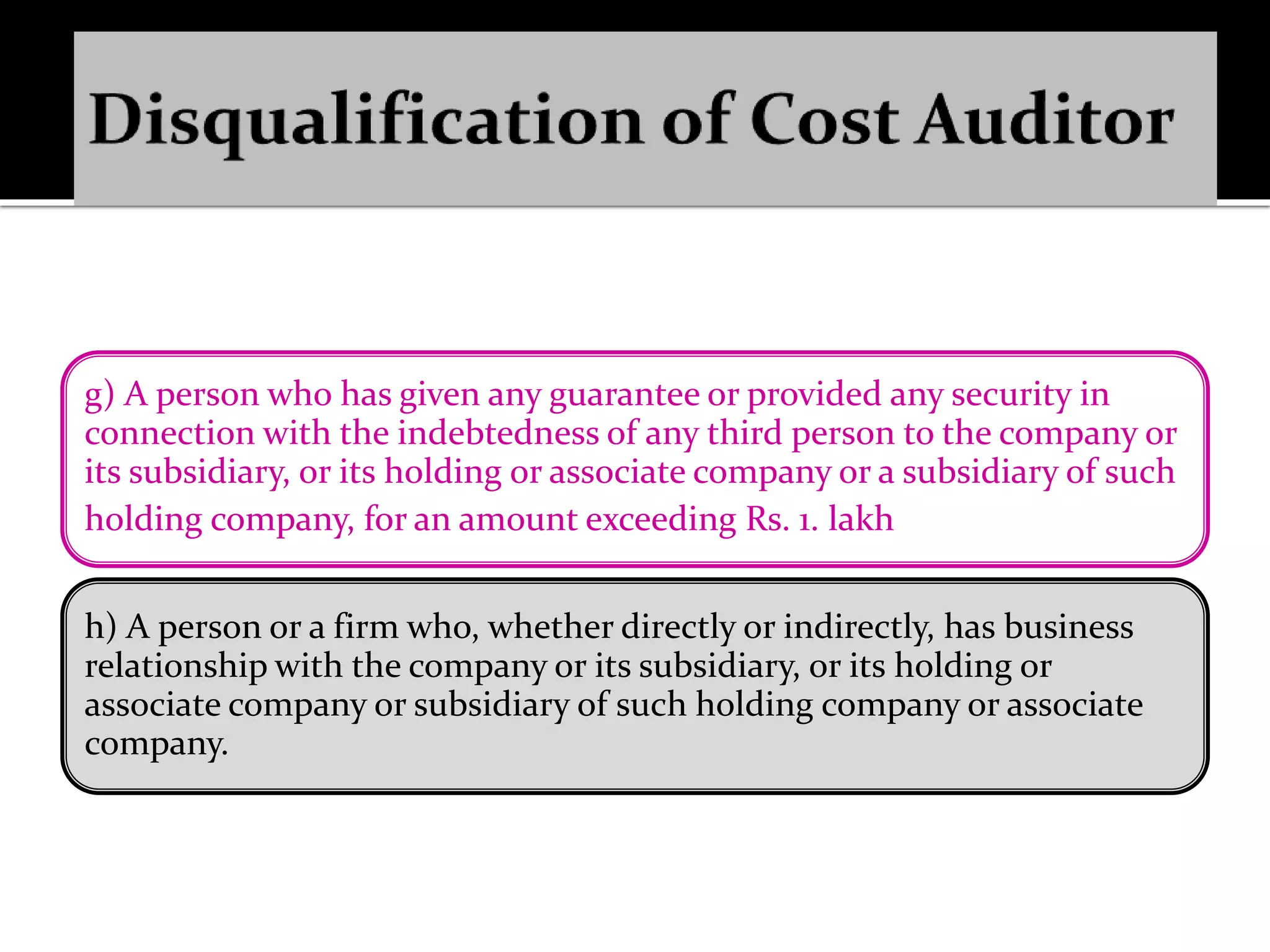Cost Audit and Cost Accounting Standards | PPTX