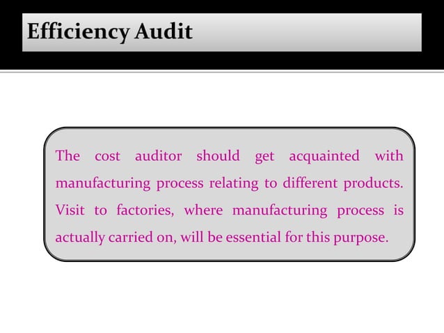 Cost Audit and Cost Accounting Standards | PPTX