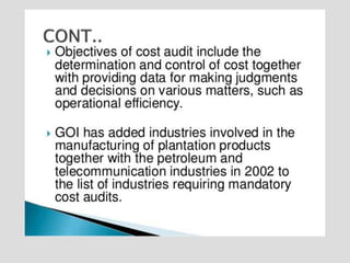 Cost Audit-1 | PPTX