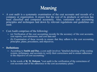 Cost Audit | PPTX