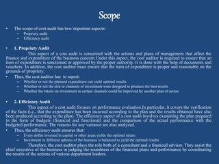 Cost Audit | PPTX