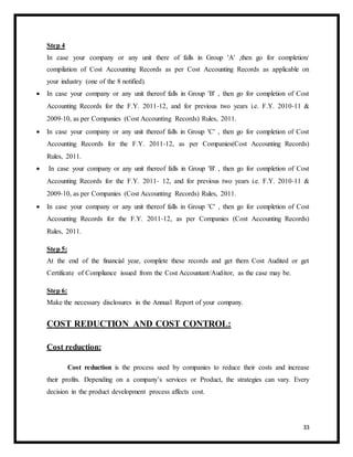 Cost Audit- An Overview | DOCX