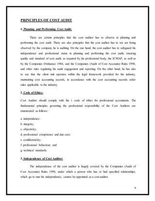 Cost Audit- An Overview | DOCX