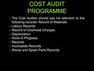 Cost audit | PPTX