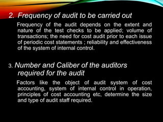 Cost audit programme | PPTX