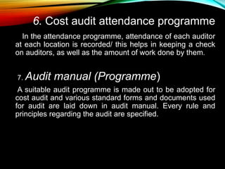 Cost audit programme | PPTX