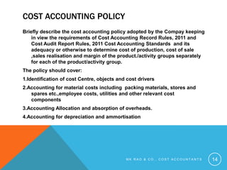 Cost audit report rules 2011 | PPT