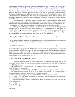 Cost based industrial rectifying sampling inspection | PDF