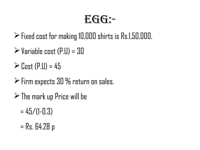 Cost based pricing ppt gp | PPT | Stocks and Bonds | Personal Investing