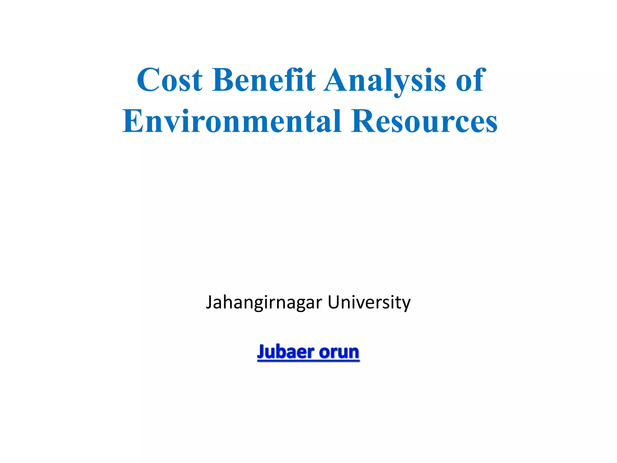 Cost benefit analysis of resources | PPT