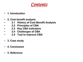 Cost benefit analysis | PPT