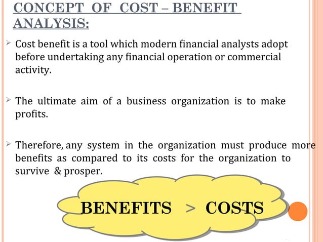 Cost benefit and cost effective analysis | PPT
