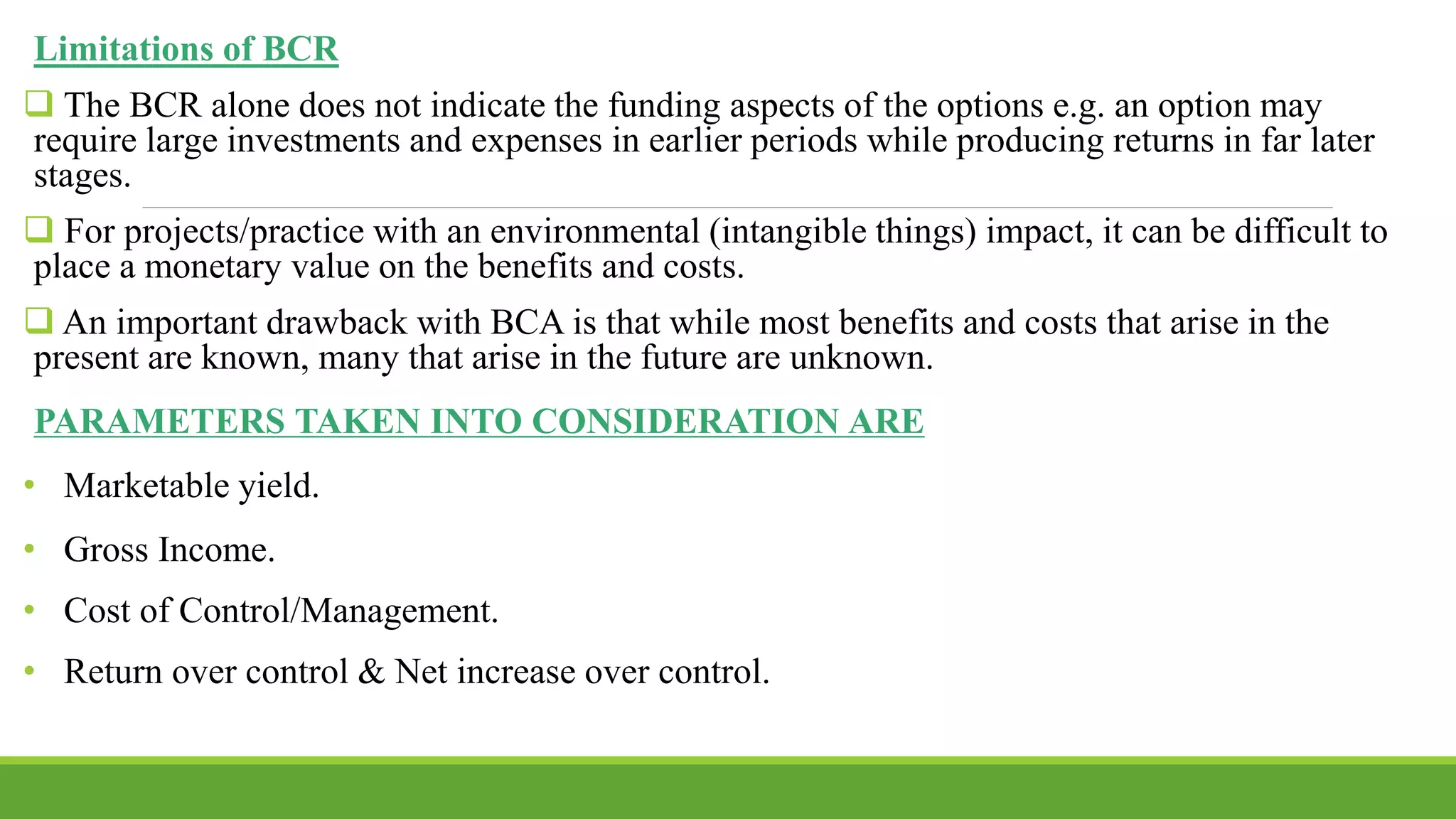 Cost Benefit Ratio and Calculation of different concentration of ...