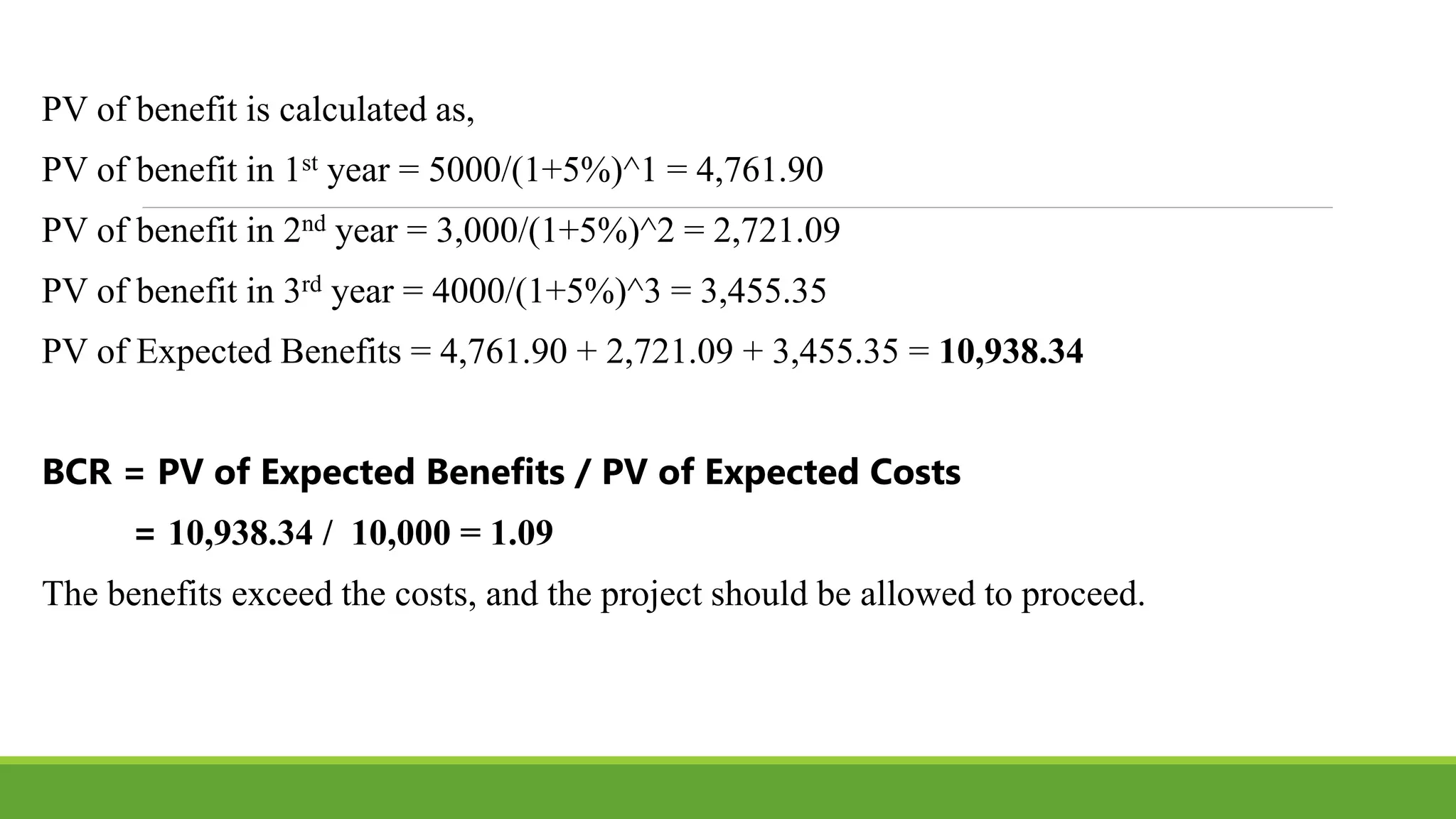 Cost Benefit Ratio and Calculation of different concentration of ...