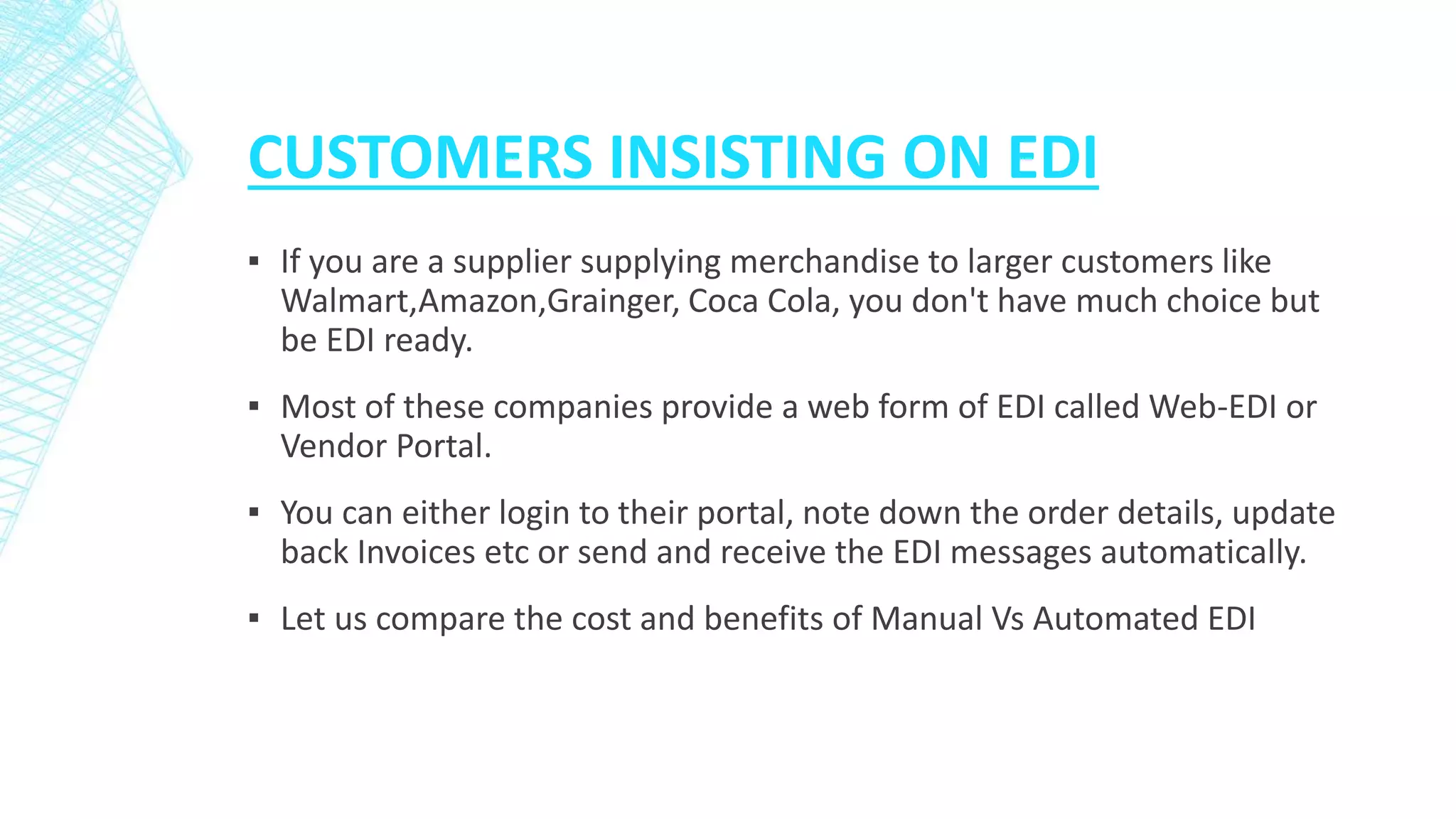 Cost benefits of implementing a edi system | PPTX | Cloud Computing ...