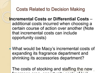 Basic Cost categories and Concepts for a Manufacturing firm | PPT