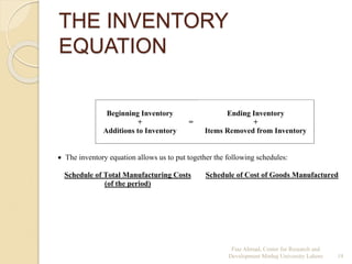 Basic Cost categories and Concepts for a Manufacturing firm | PPT