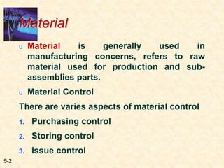Cost and management accounting two material | PPT