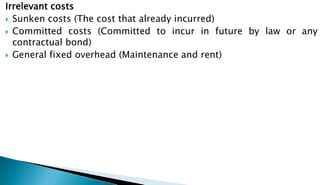 Cost Classification in Management Accountingx | PPT