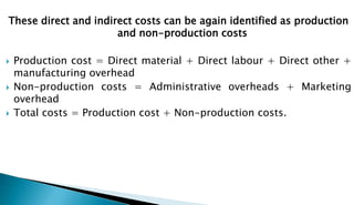 Cost Classification in Management Accountingx | PPT