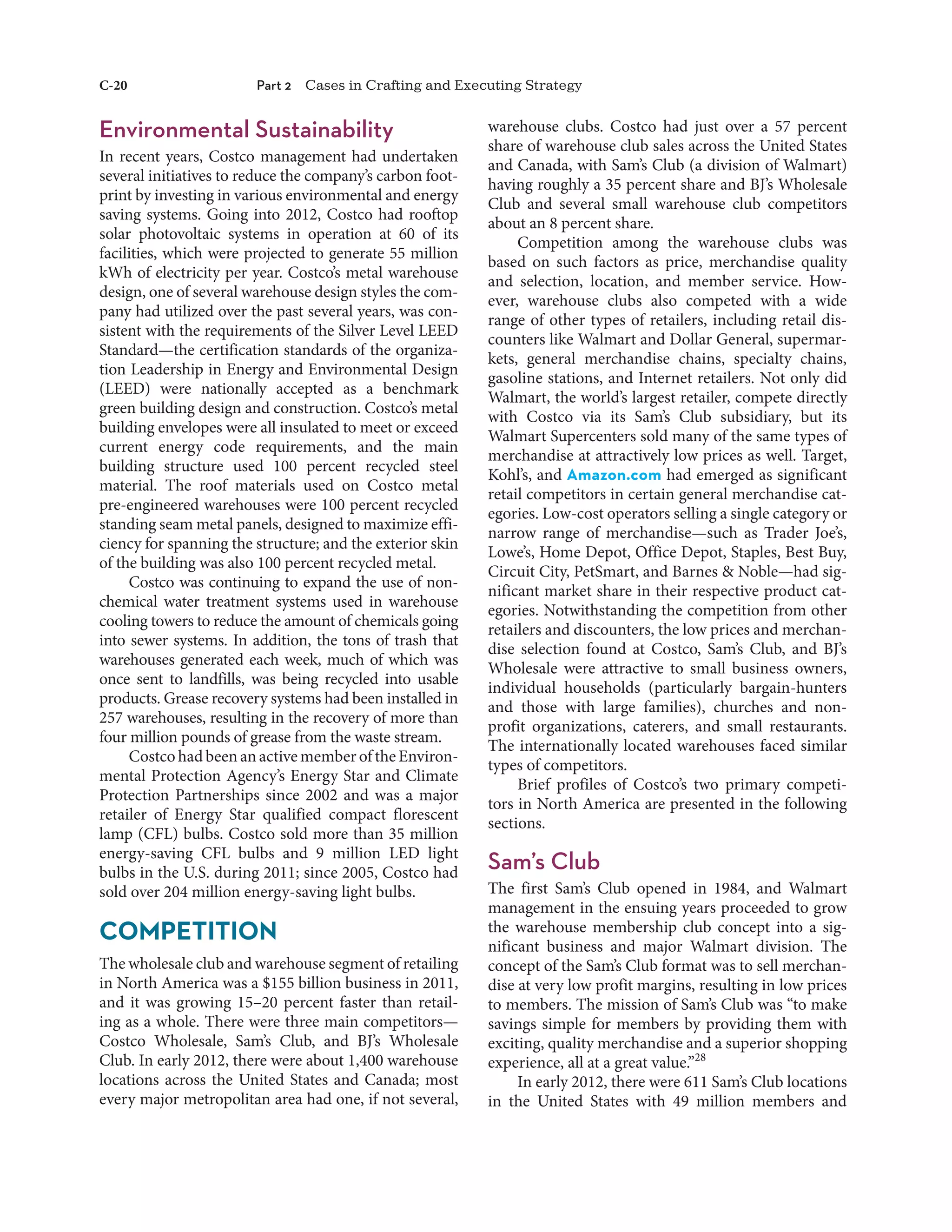 Costco case: Costco Mission, Business Model and Strategy | PDF
