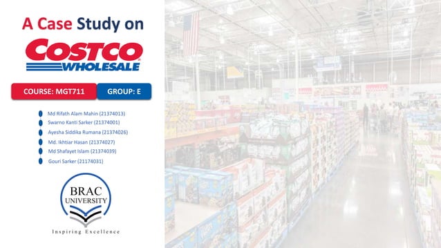 Costco Case Analysis (Group - E).pptx | Business Accounting & Finance | Business