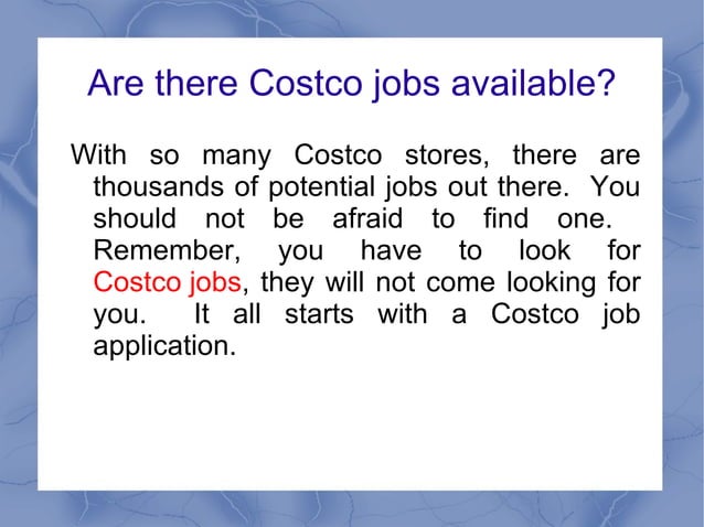 Costco jobs | ODP