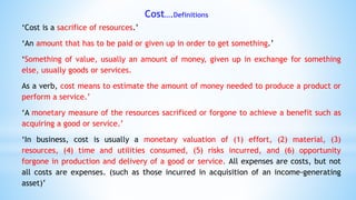 Cost concept | PPT